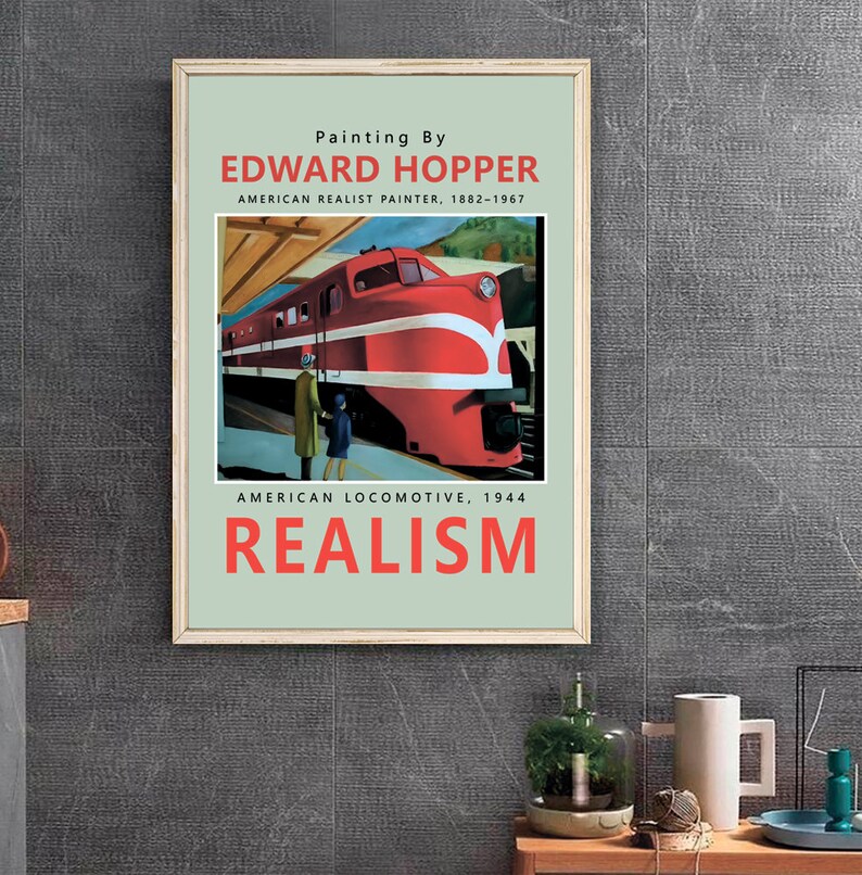 Edward Hopper American Locomotive, 1944 Print Wall Art,hopper Vintage ...