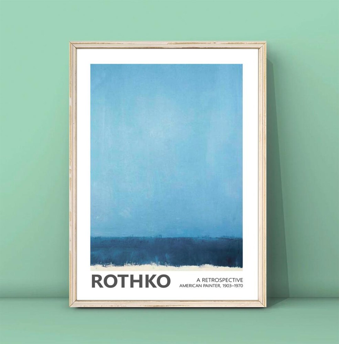 Mark Rothko Blue Art Print: Abstract Expressionist Exhibition Poster ...