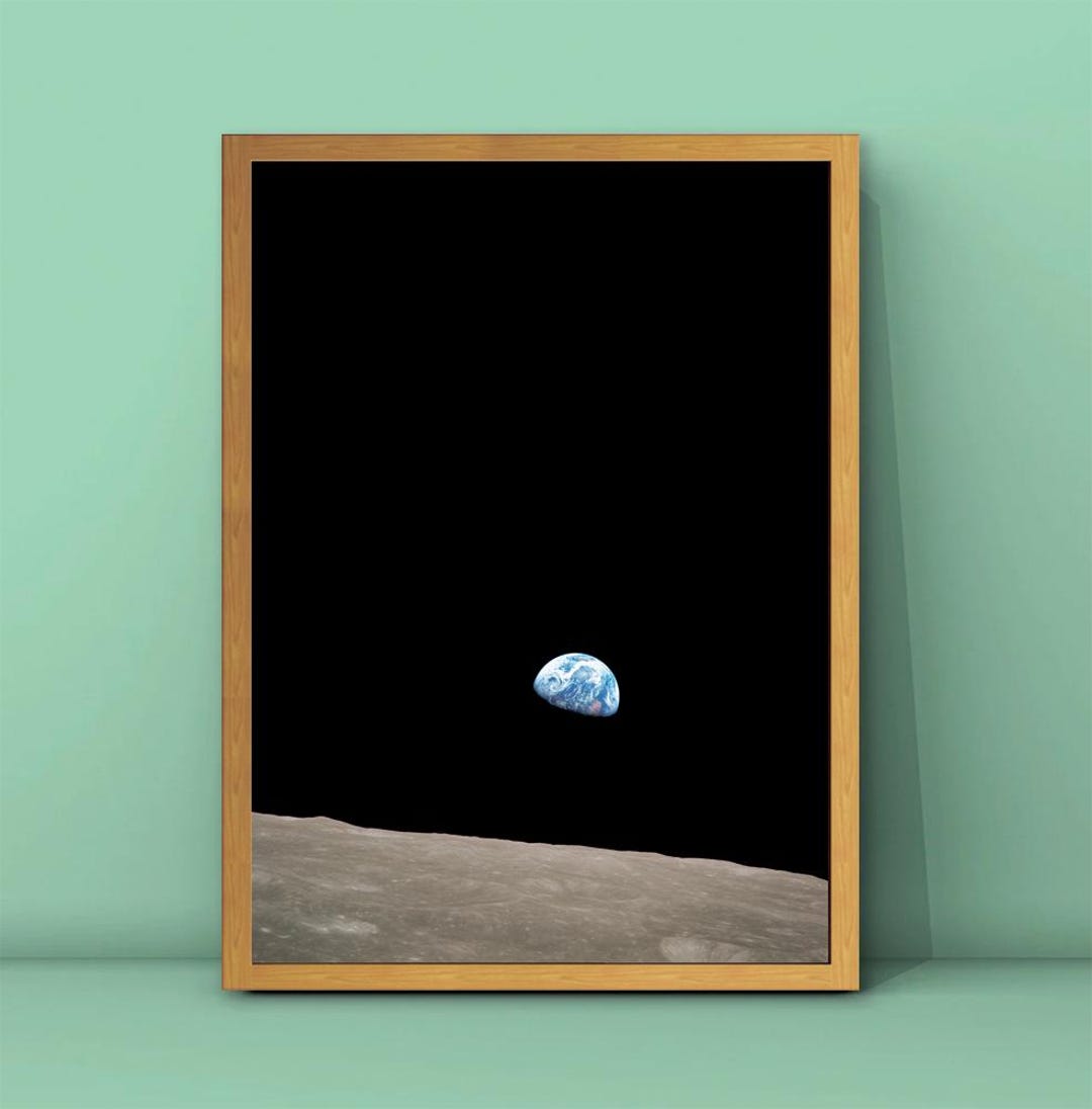 Earthrise Print,earthrise Poster,earthrise Photo,space Print,space Wall ...