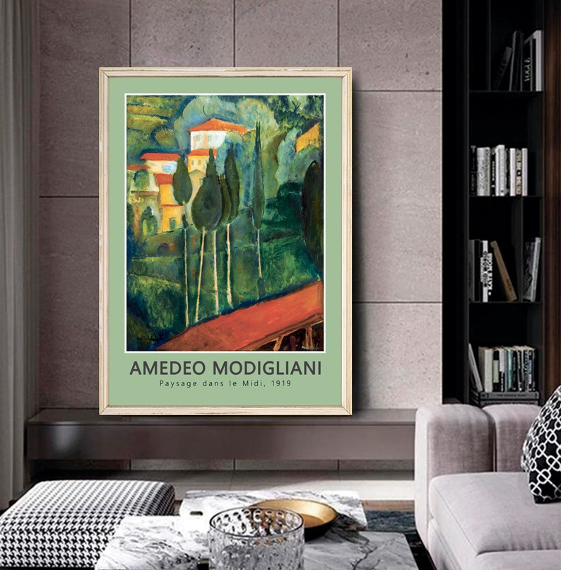 Amedeo Modigliani, Paysage Dans Le Midi, 1919 Print,modigliani Painting ...