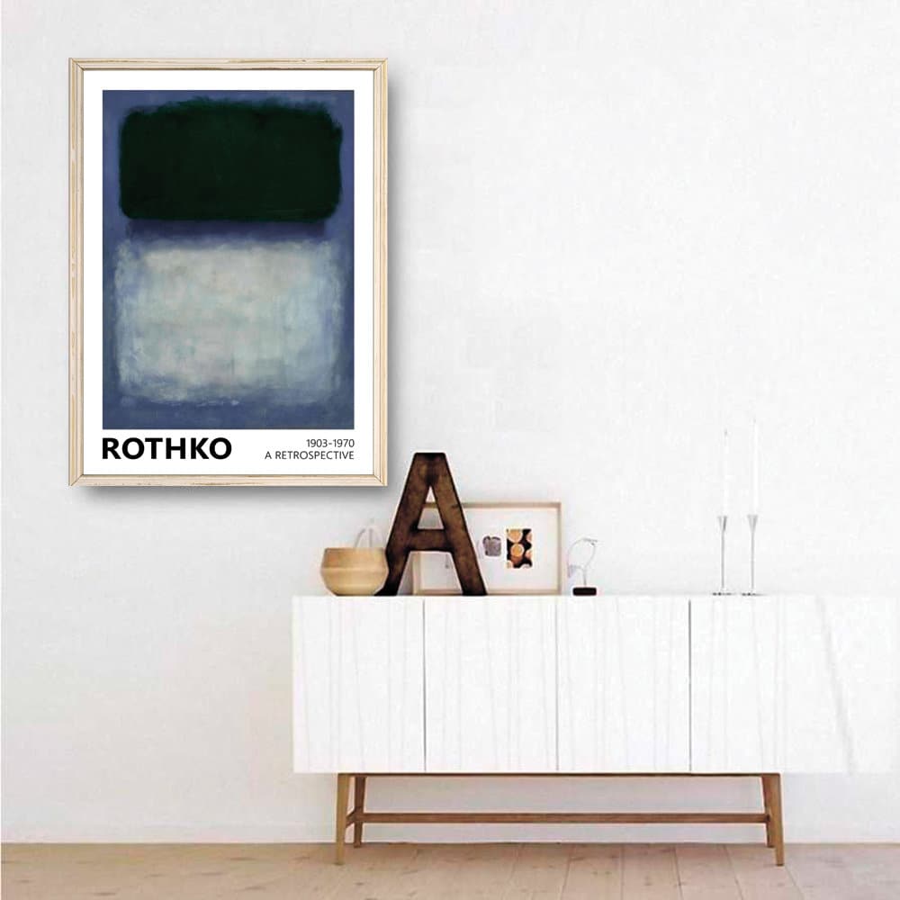 Mark Rothko White Blue Art Print,exhibition Print,modern Wall Decor ...