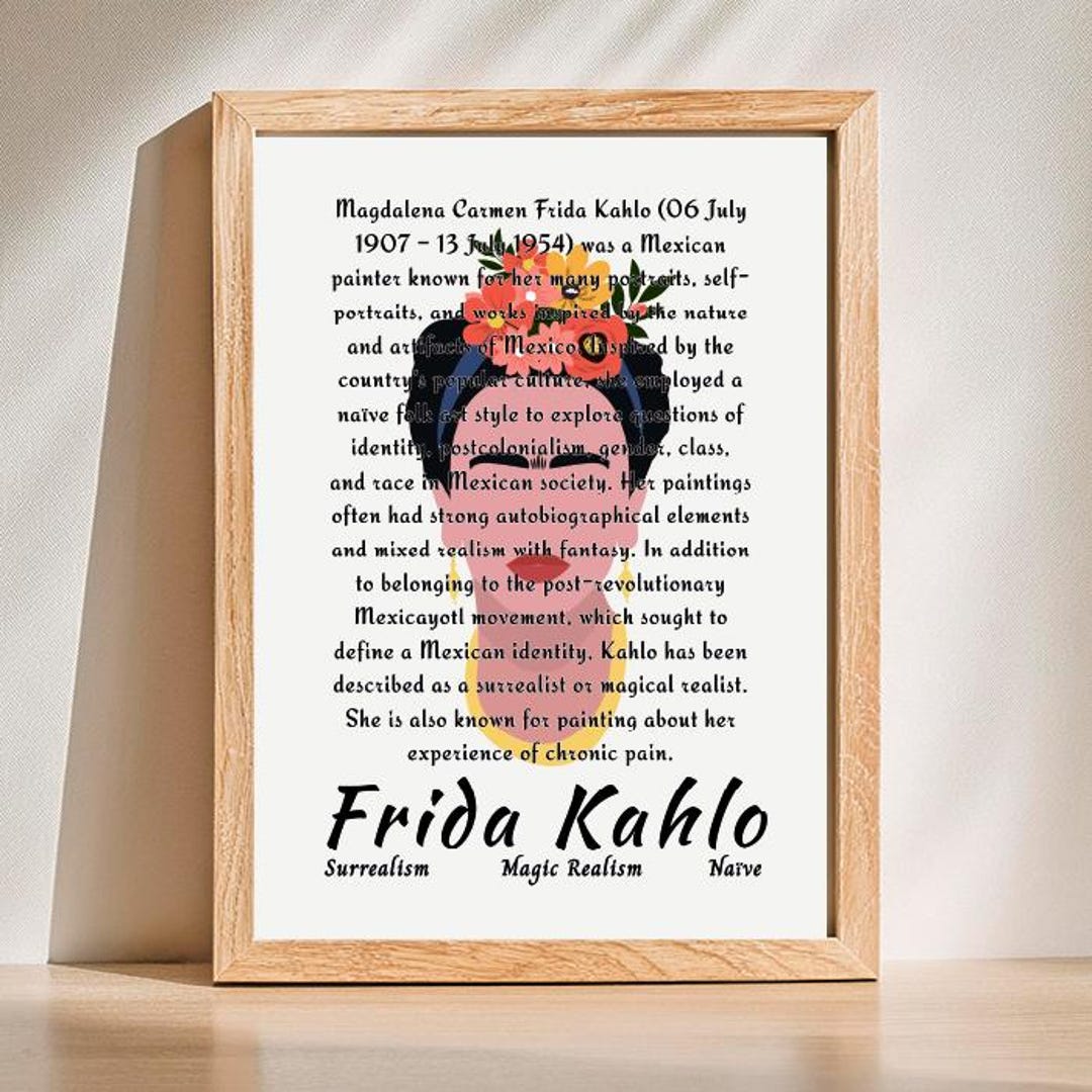 Frida Kahlo Art Print: Motivational Quote Poster (digital Download) - Etsy