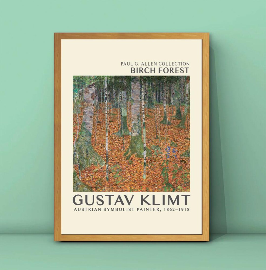 Gustav Klimt Birch Forest Print,klimt Painting,paintings by Gustav ...