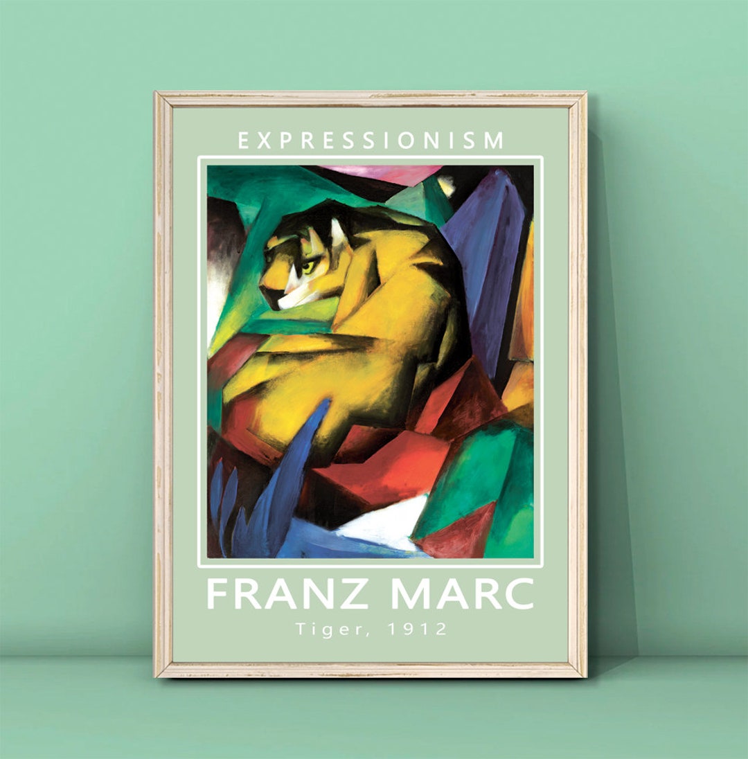 Franz Marc Tiger, 1912 Print,nursery Wall Art,nursery Poster,franz Marc ...