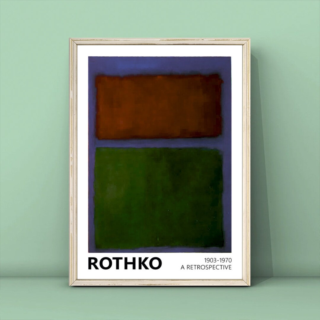 Mark Rothko Rot Blau Grün Kunstdruck, Ausstellungsplakat, Moderne ...