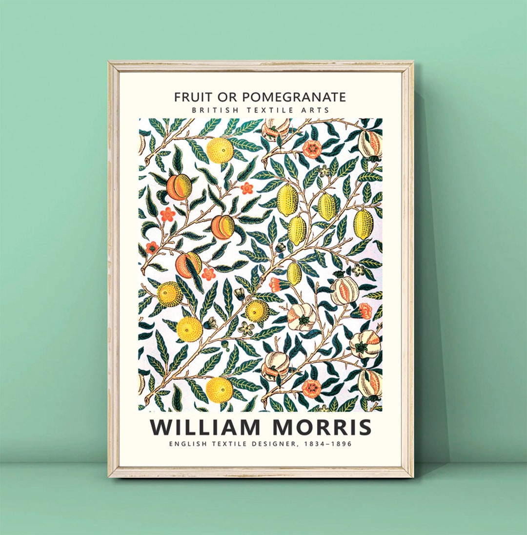 William Morris Fruit or Pomegranate Poster,fruit Pattern Print,art ...