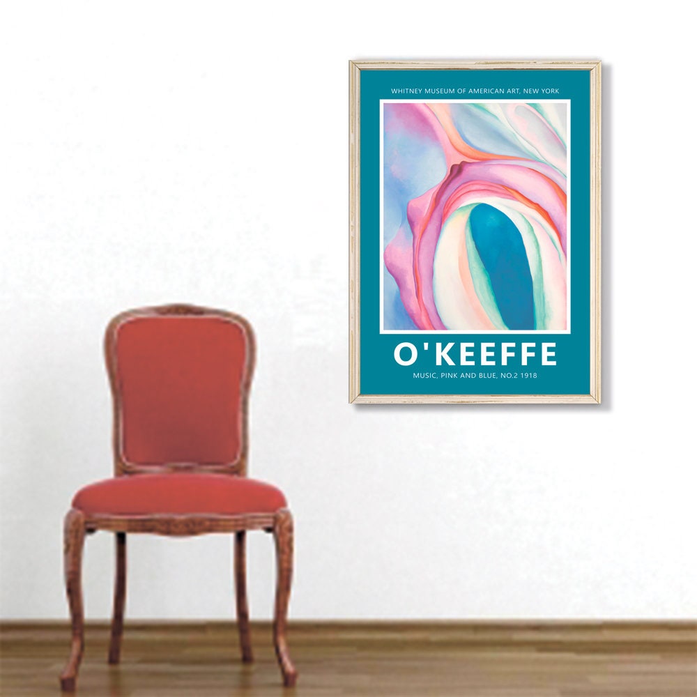 Georgia O'keeffe Music, Pink and Blue, 1918 Print,o'keeffe No.2 Poster ...