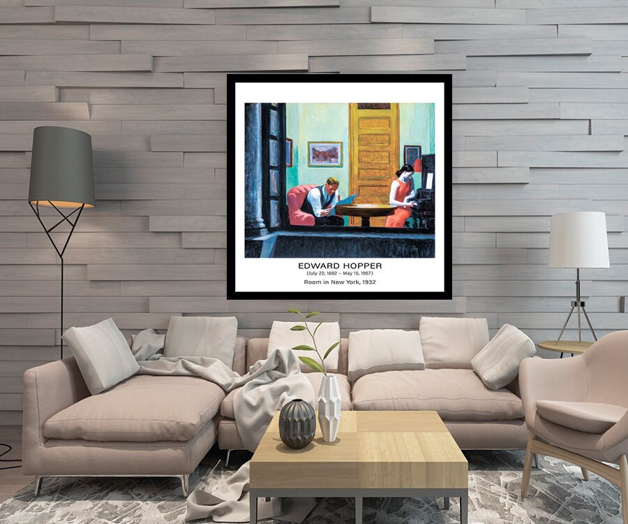 Edward Hopper Room in New York 1932 Print Wall Art,hopper Poster ...