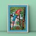 Vintage Parrot Poster,red Blue and Green Parrot Print,parrot Painting ...