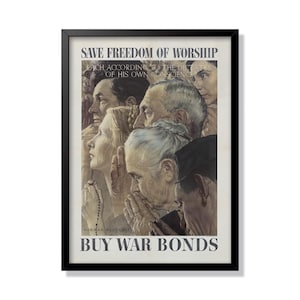 Norman Rockwell Four Freedoms Print Set (digital Download) - Etsy