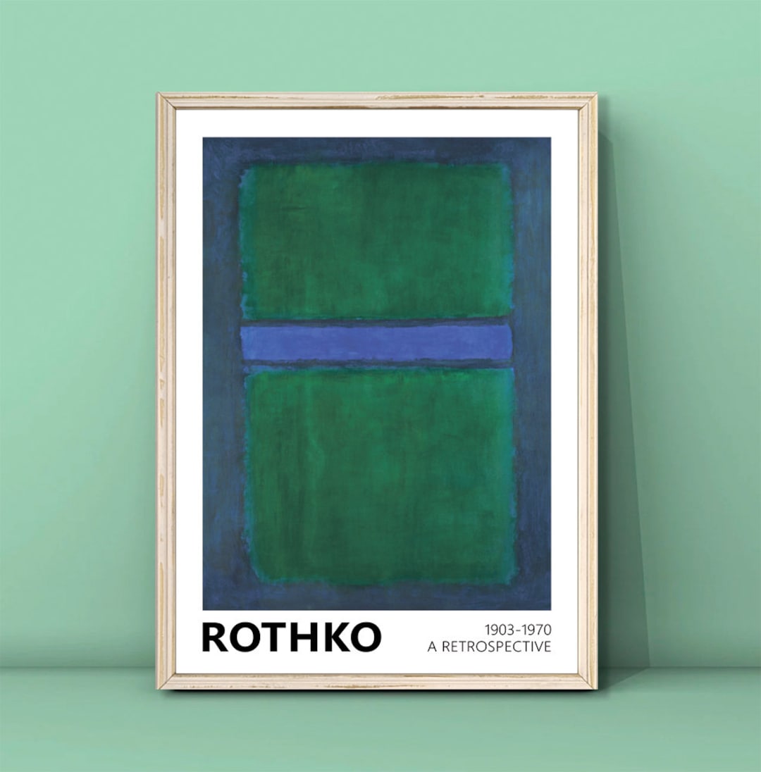Mark Rothko Blue Green Print Art,exhibition Poster,rothko Reproduction ...