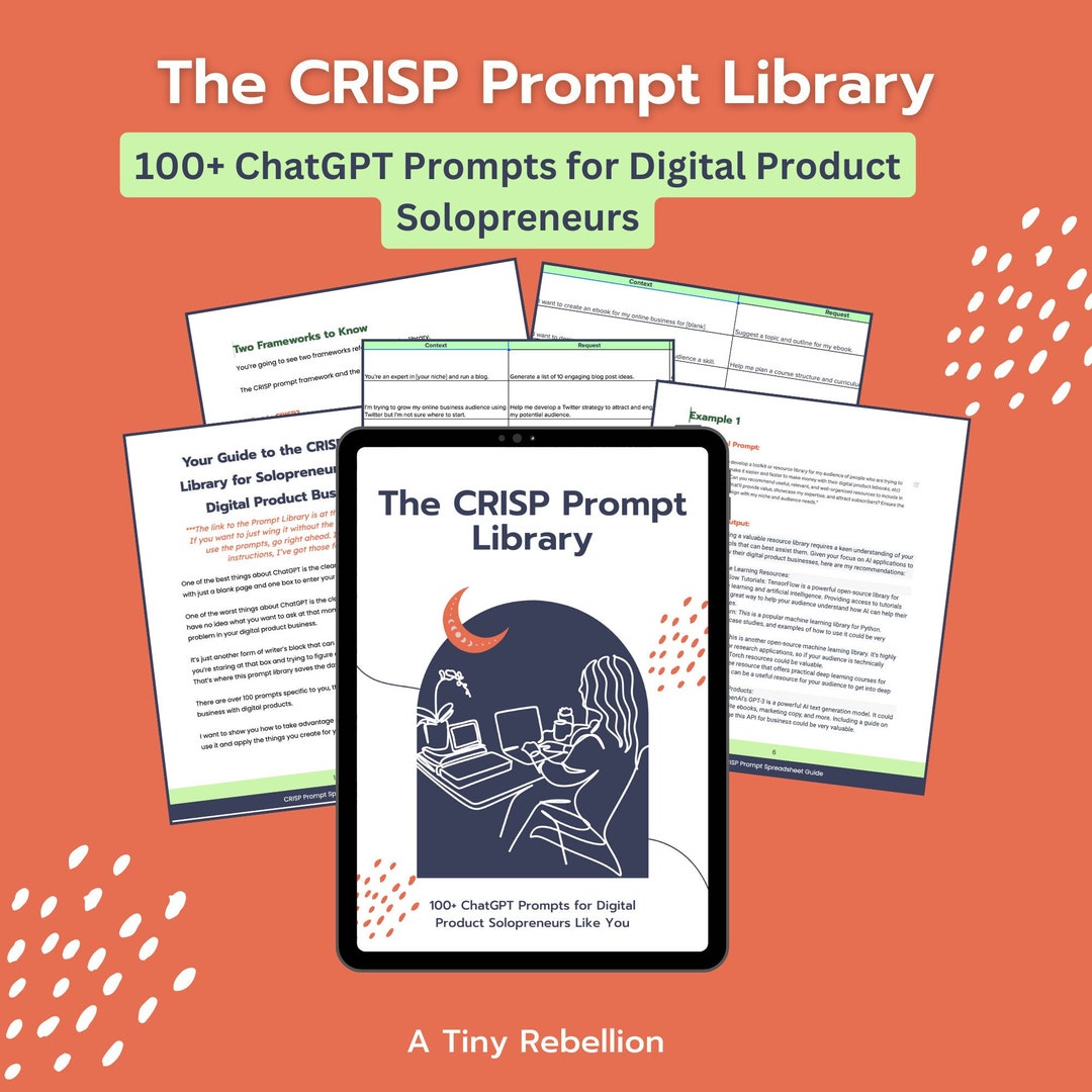 The Chatgpt CRISP Prompt Library for Solopreneurs - Etsy