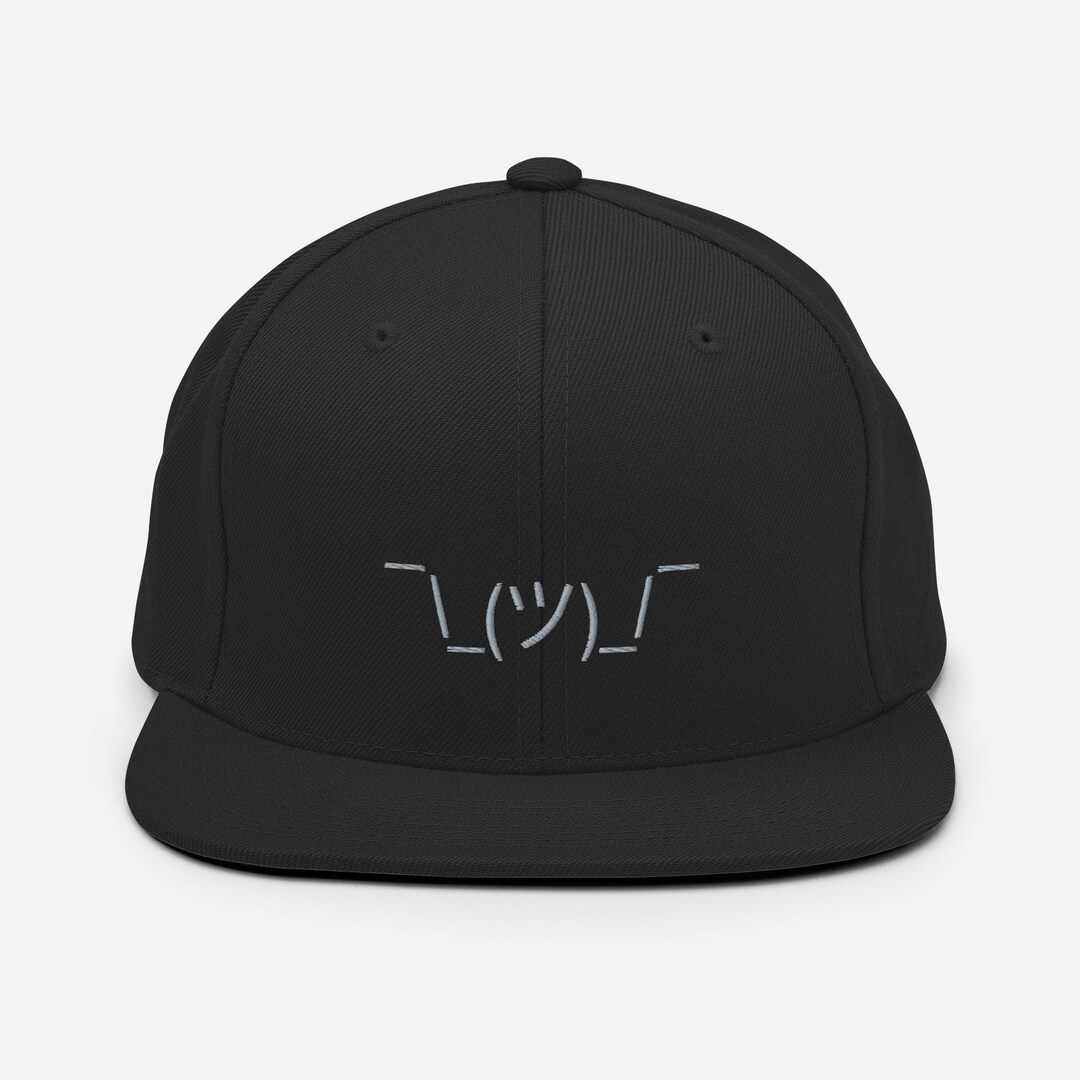 Shrug Life Kaomoji Emoji Snapback Hat - Etsy