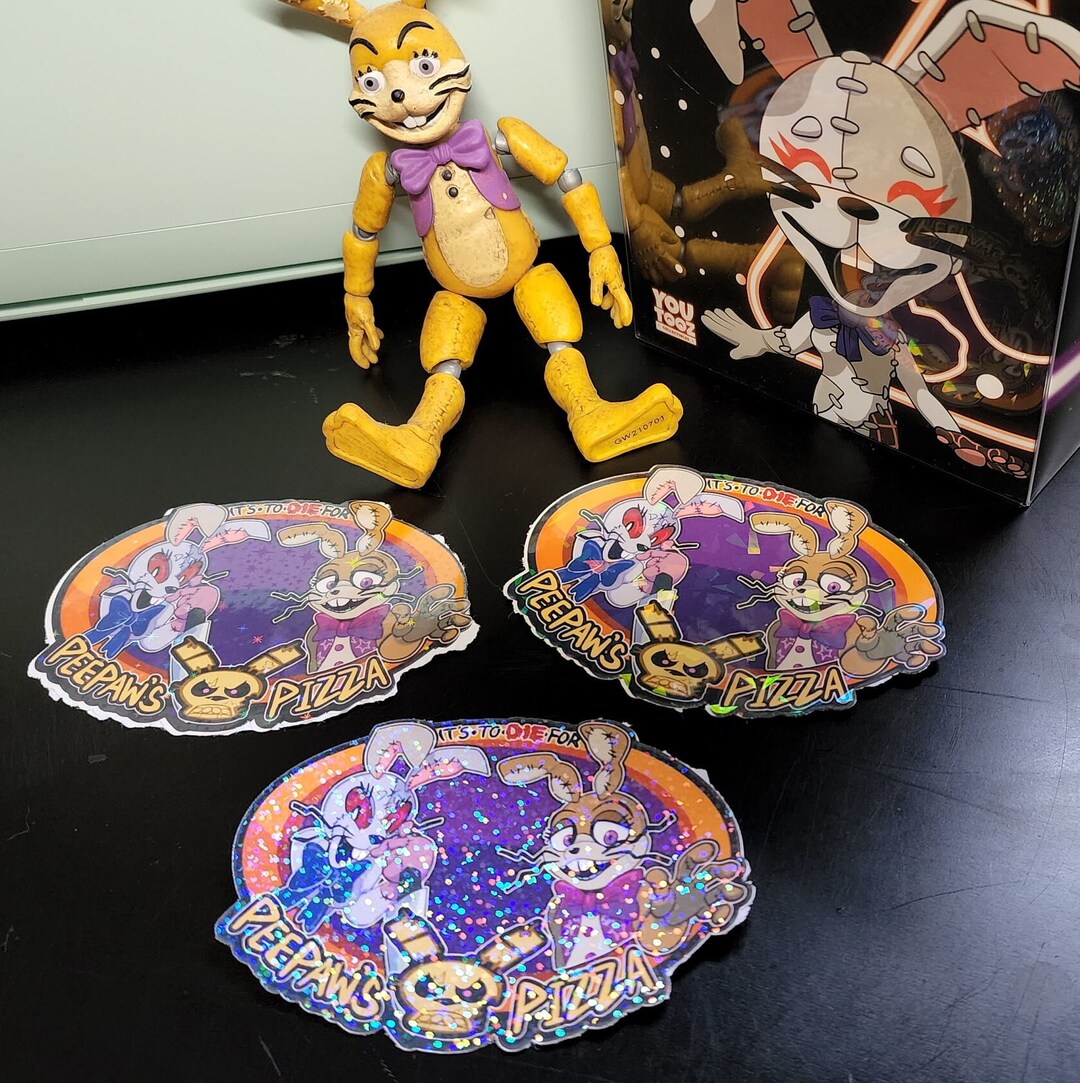 Glitchtrap Vanny Peepaw Pizza Sticker FNAF - Etsy