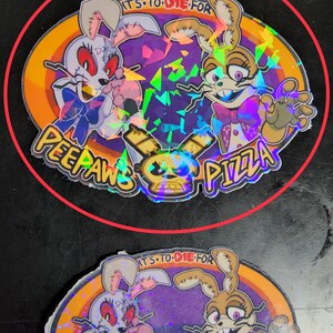 Glitchtrap Vanny Peepaw Pizza Sticker FNAF - Etsy