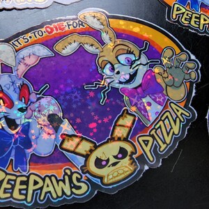 Glitchtrap Vanny Peepaw Pizza Sticker FNAF - Etsy