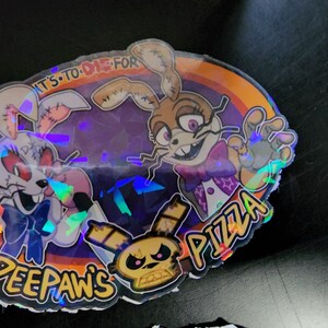 Glitchtrap Vanny Peepaw Pizza Sticker FNAF - Etsy