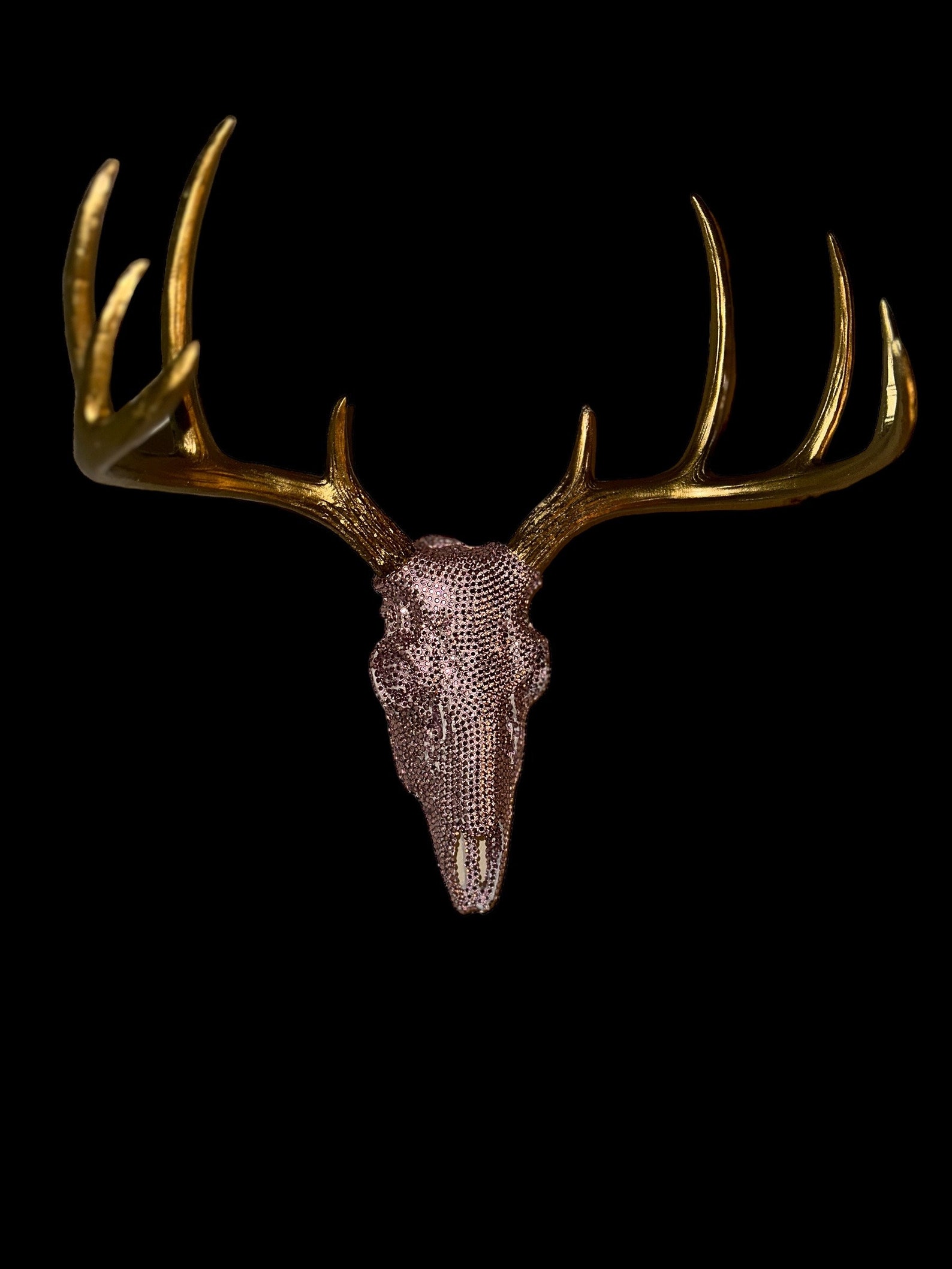 Rhinestone Faux Deer Head With Antlers - Etsy