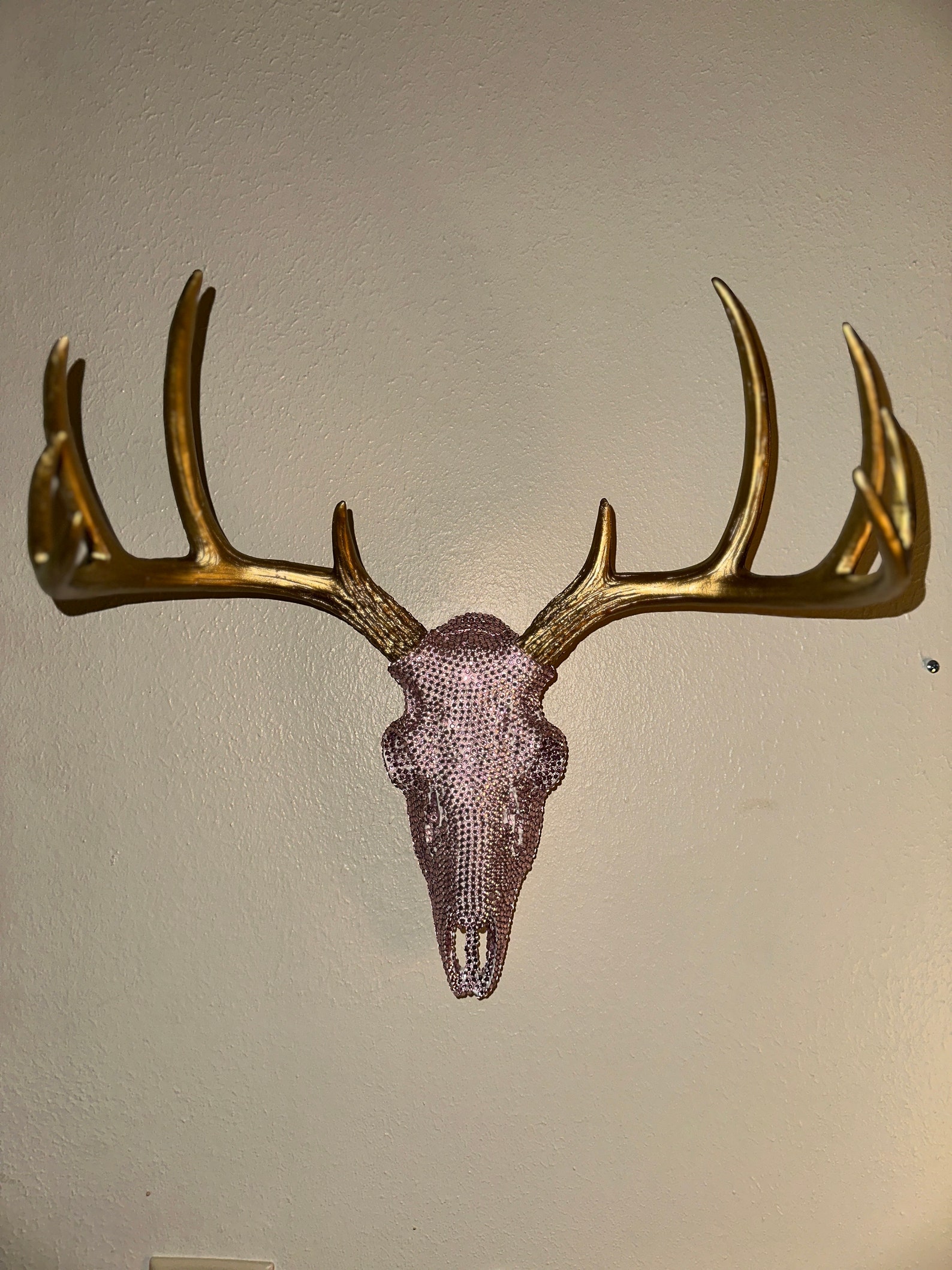 Rhinestone Faux Deer Head With Antlers - Etsy