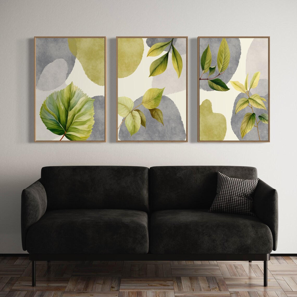Abstract Botanical, Boho Style Prints, Earth Tone Wall Art, Mid Century ...