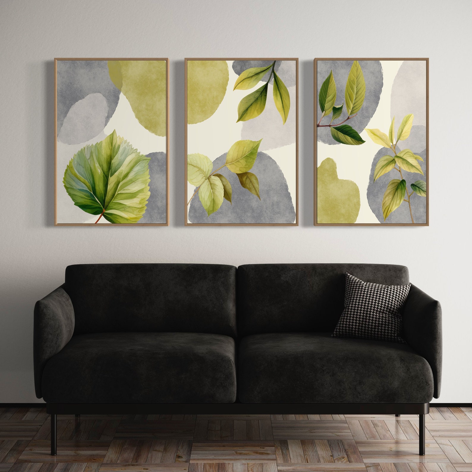 Abstract Botanical, Boho Style Prints, Earth Tone Wall Art, Mid Century ...