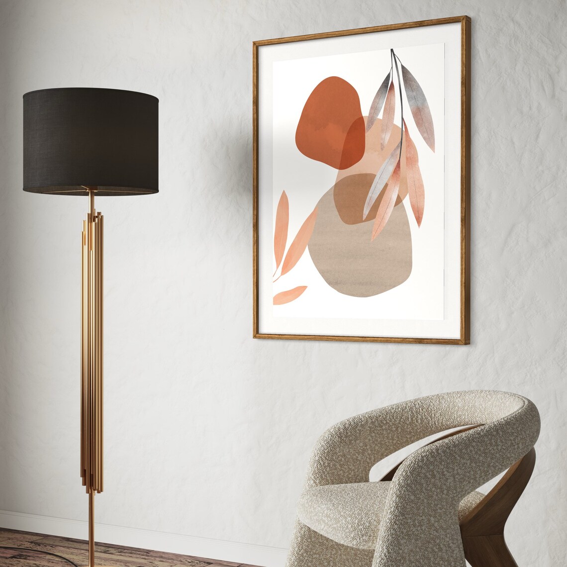 Boho Wall Art, Boho Art Print, Printable Wall Art, Boho Shapes Poster ...