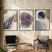 Boho Leaves Wall Art Set of 3 Printable Digital Prints - Etsy