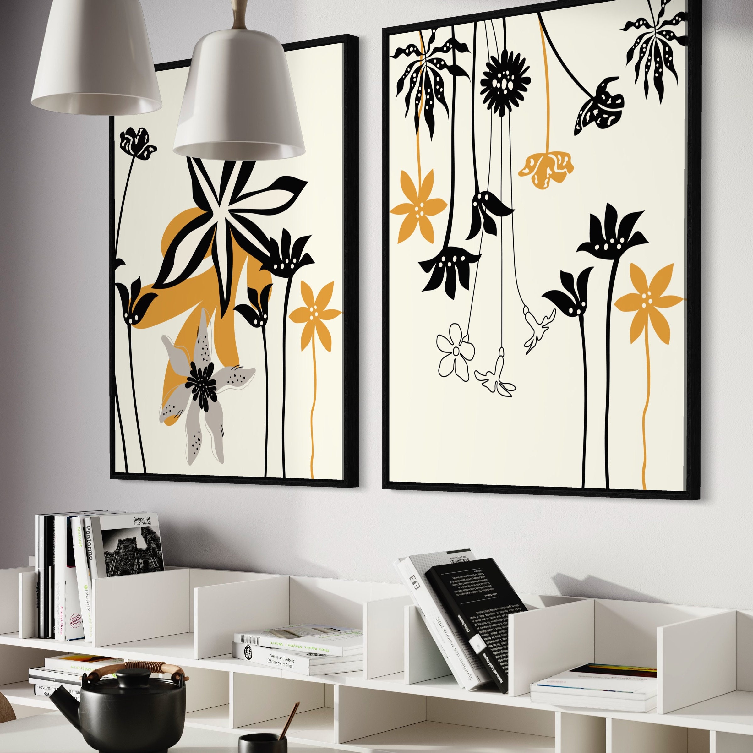 Modern Abstract Wall Art Prints, Modern Wall Decor, Set of 3 Prints ...