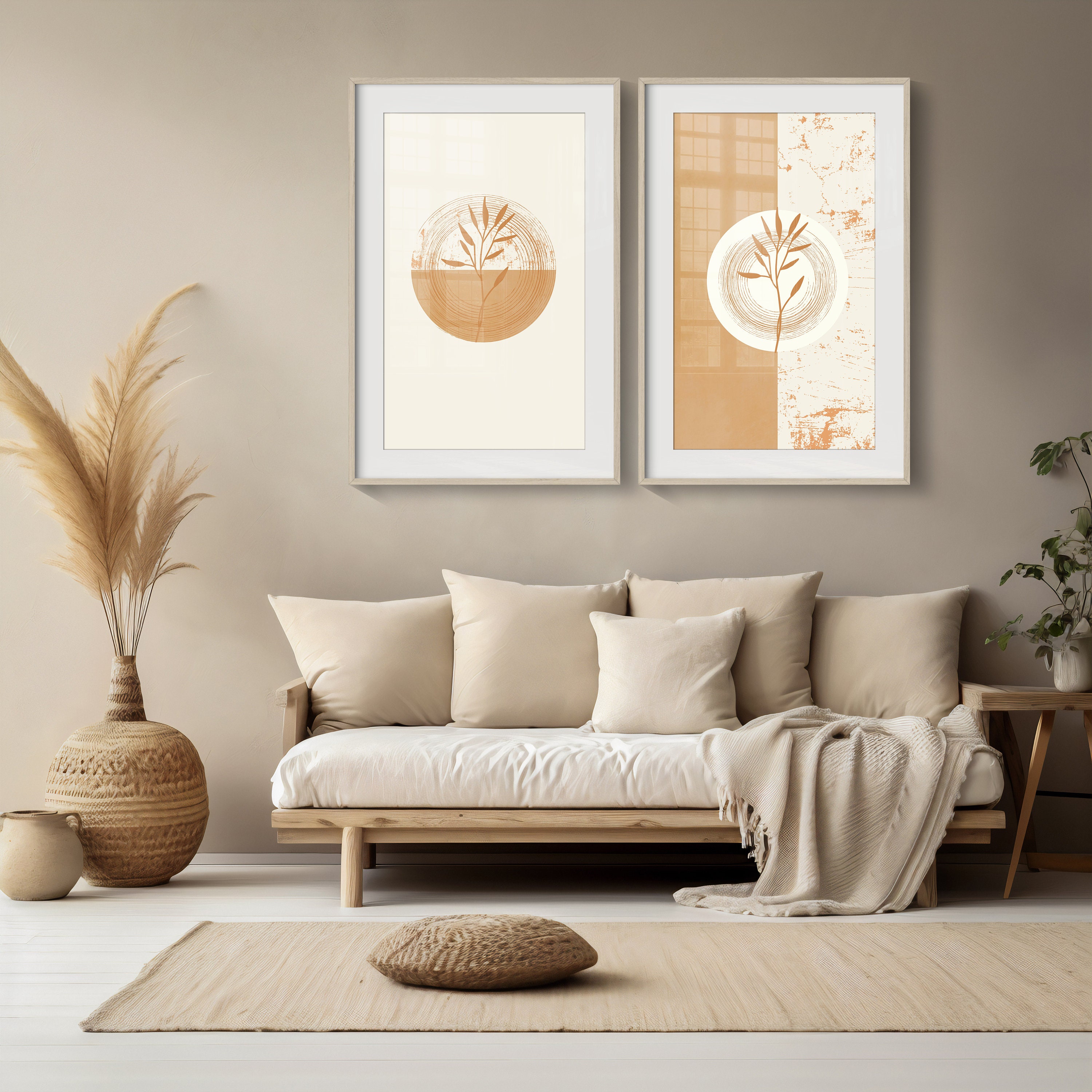 Boho Wall Art Posters, Mid Century Art Prints, Modern Wall Decor ...