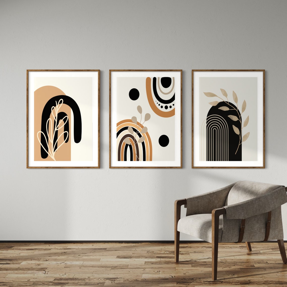 Boho Wall Art, Boho Art Prints Set of 3, Printable Wall Art, Boho ...