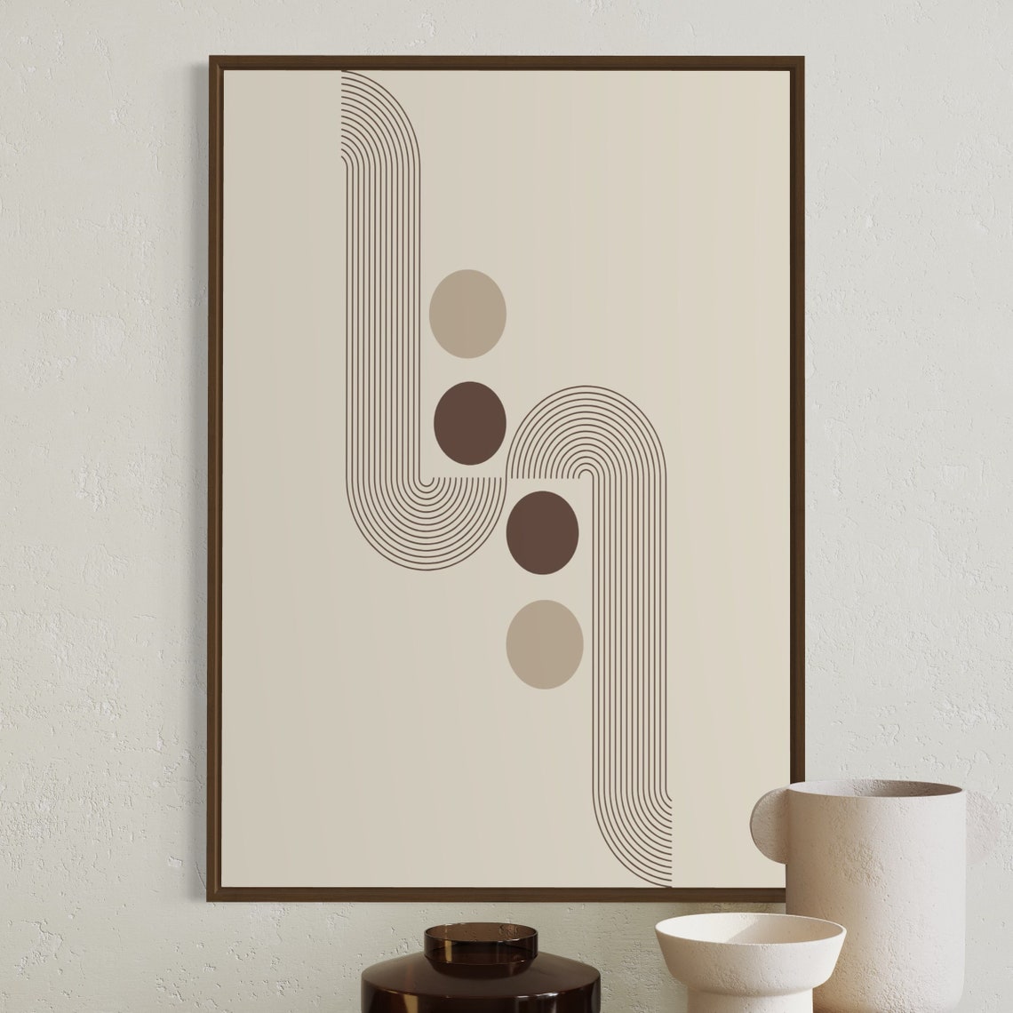 Boho Abstract Wall Art Prints, Boho Wall Decor, Set of 3 Prints, Boho ...