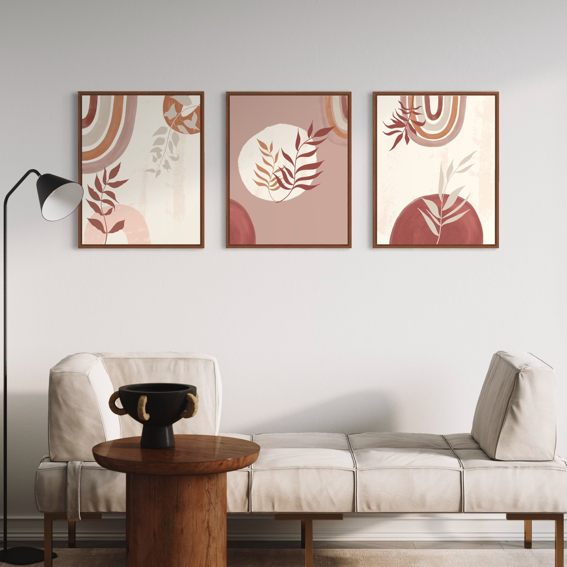 Boho Abstract Wall Art Prints Boho Wall Decor Set of 3 - Etsy