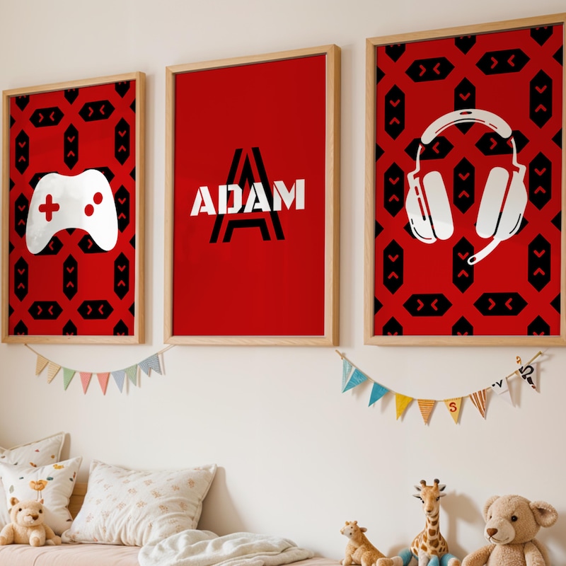 Teen Art Boys Red - Etsy