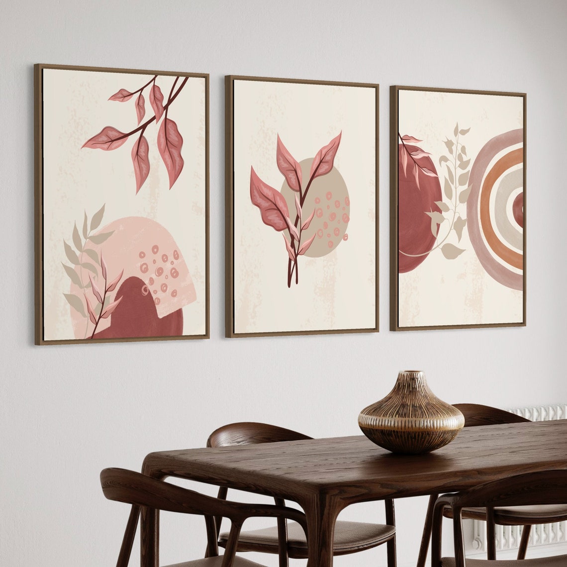 Boho Abstract Wall Art Prints Boho Wall Decor Set of 3 - Etsy