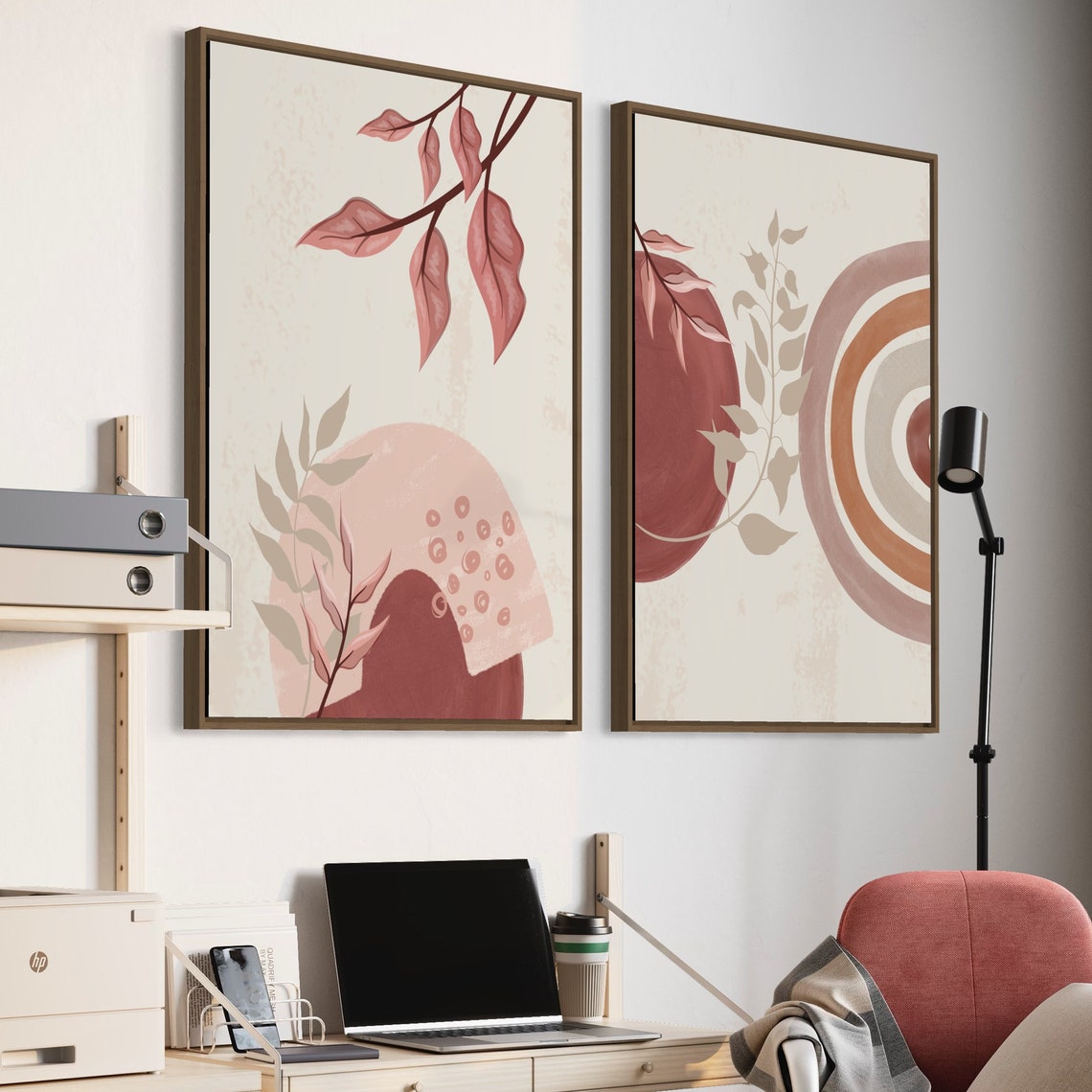 Boho Abstract Wall Art Prints Boho Wall Decor Set of 3 - Etsy