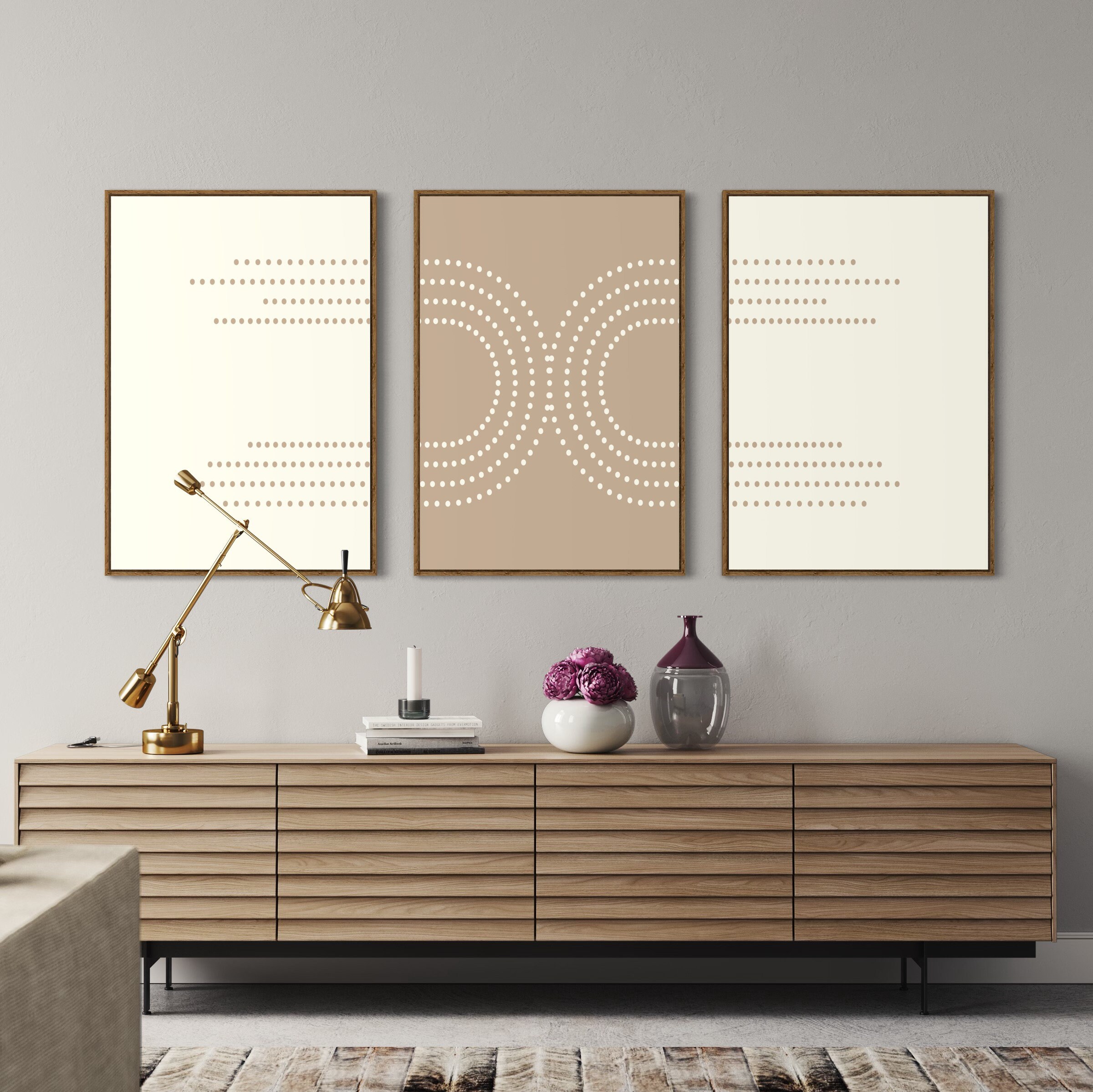 Boho Wall Art Set Boho Art Set of 3 Prints Printable Modern Art Minimal ...