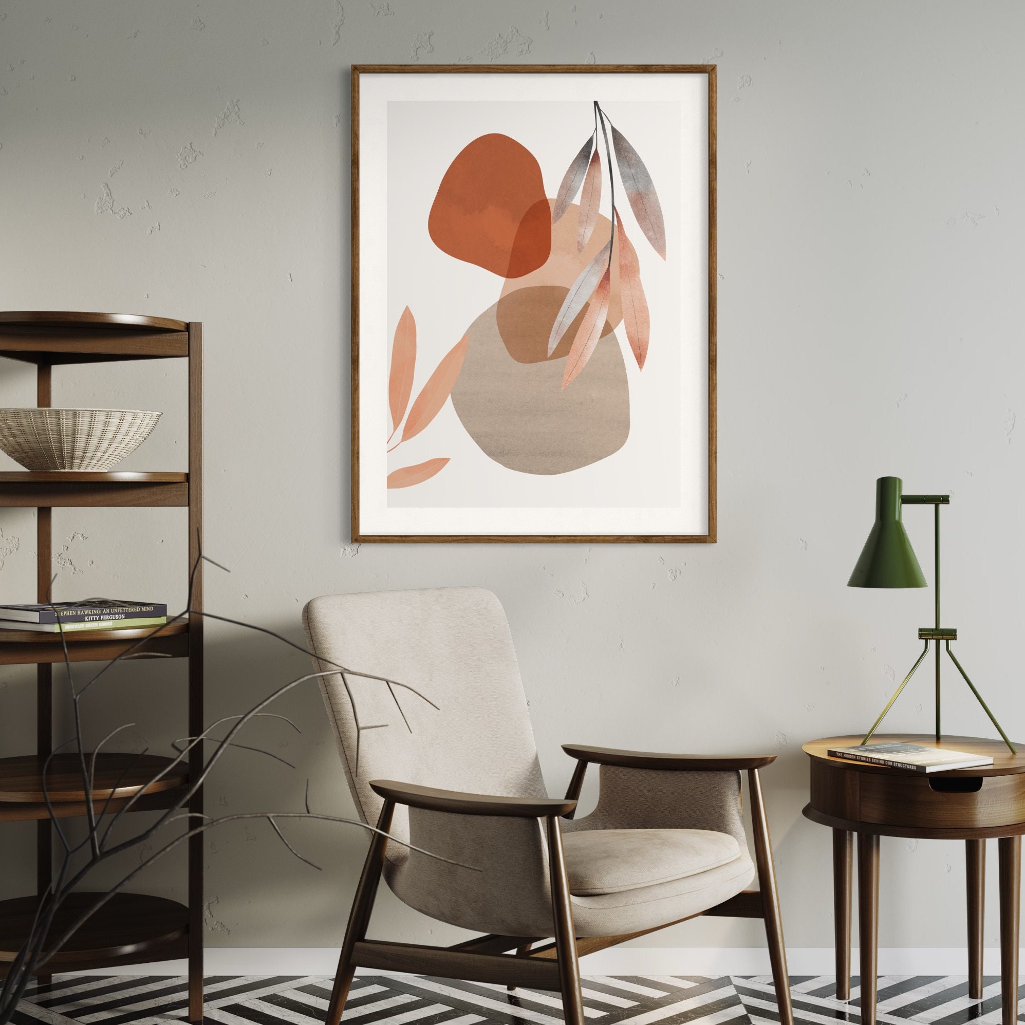 Boho Wall Art, Boho Art Print, Printable Wall Art, Boho Shapes Poster ...