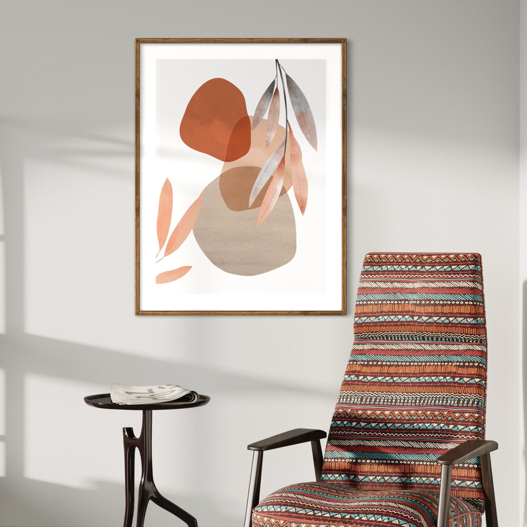 Boho Wall Art, Boho Art Print, Printable Wall Art, Boho Shapes Poster ...