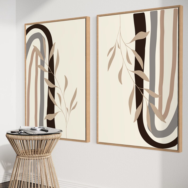 Boho Wall Art Set Boho Art Set of 2 Prints Printable Modern Art Boho ...