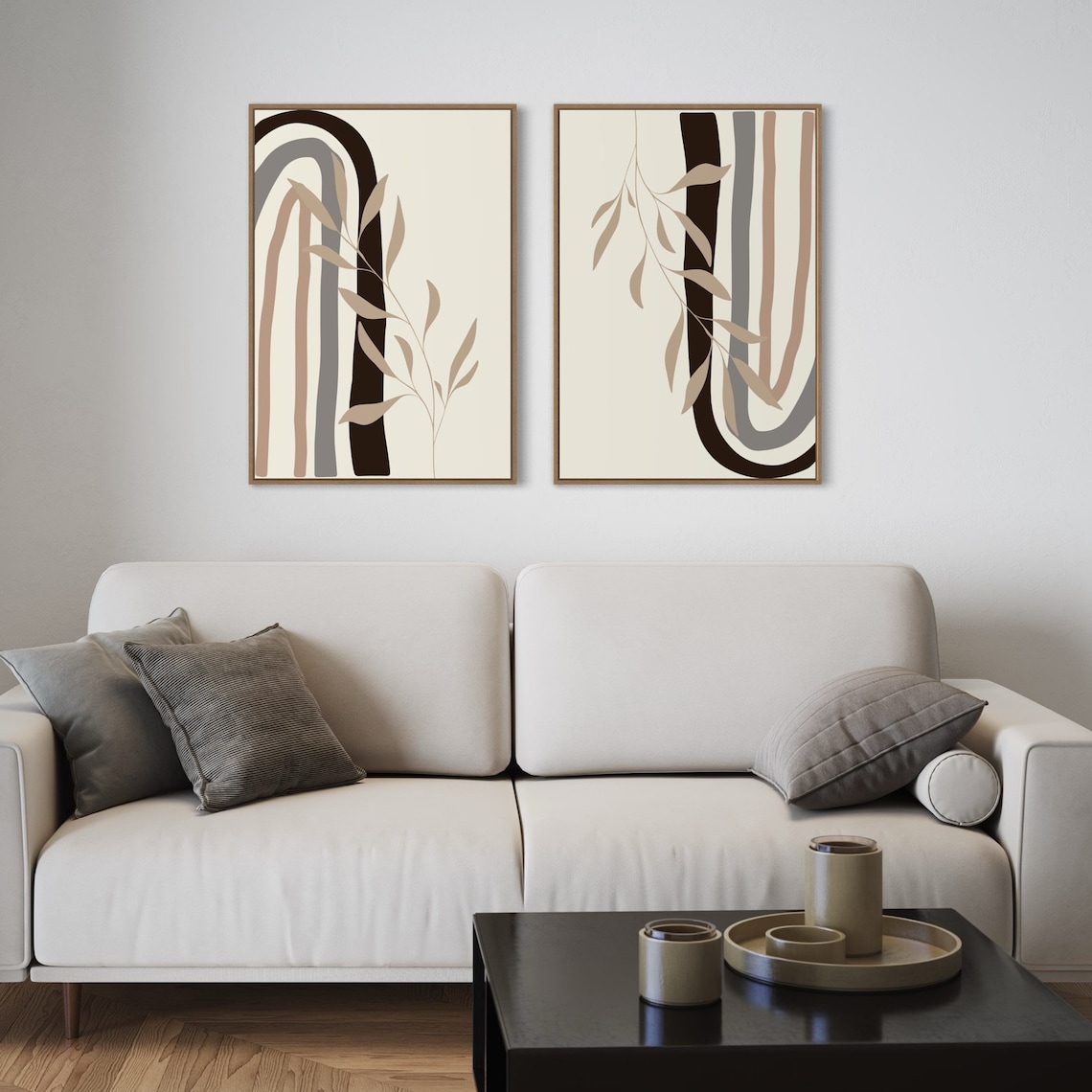 Boho Wall Art Set Boho Art Set of 2 Prints Printable Modern Art Boho ...