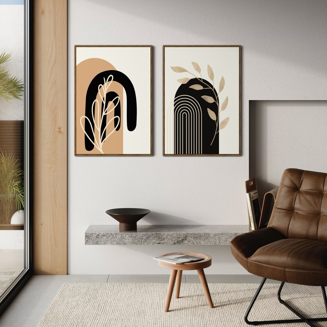 Boho Wall Art, Boho Art Prints Set of 3, Printable Wall Art, Boho Rainbow Prints, Abstract Boho ...