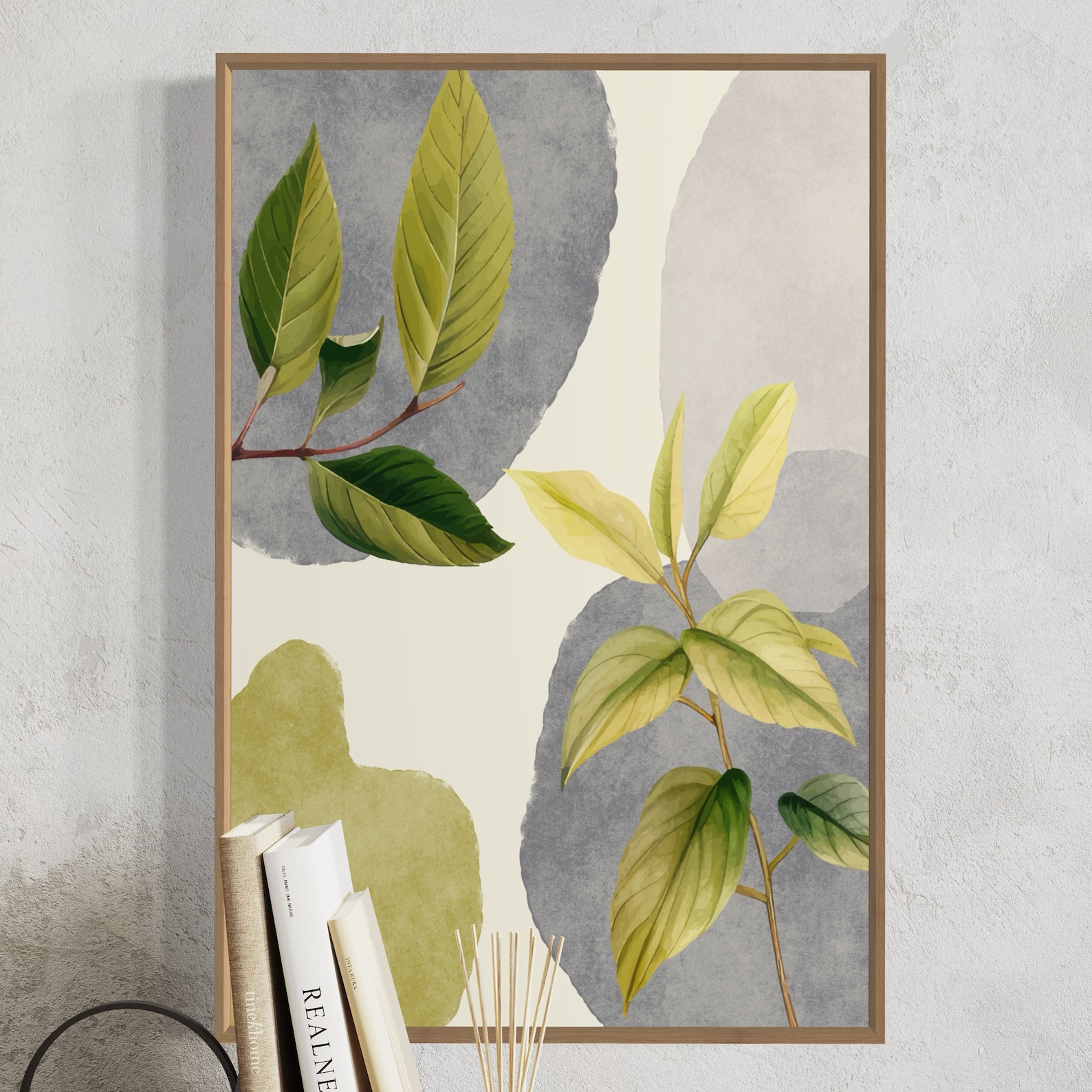 Abstract Botanical, Boho Style Prints, Earth Tone Wall Art, Mid Century ...