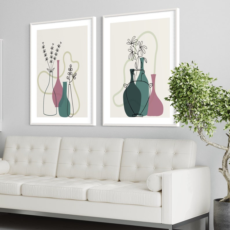 Printable Boho Art, Mid Century Modern, Boho Wall Art Prints, Bohemian ...