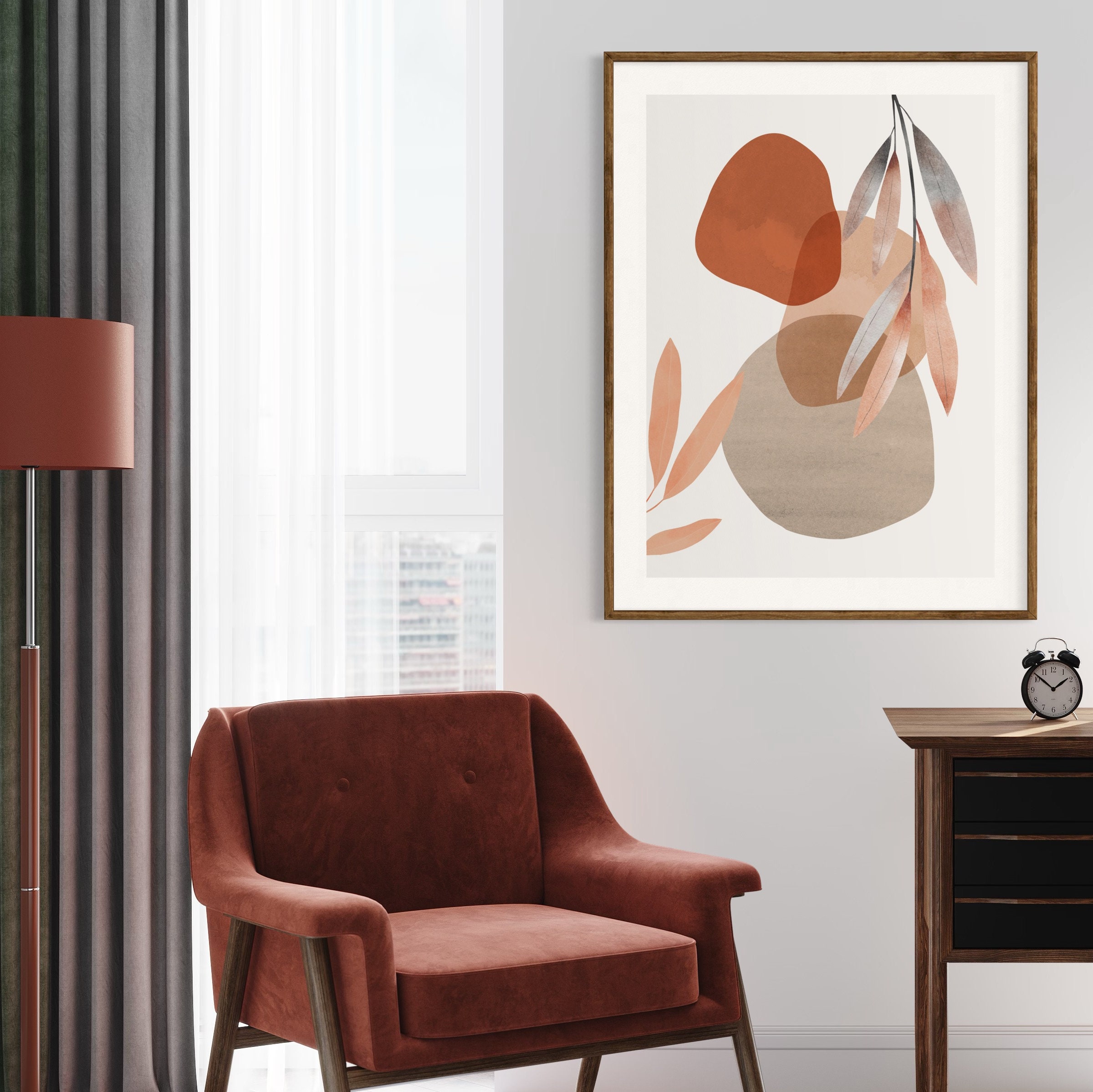 Boho Wall Art, Boho Art Print, Printable Wall Art, Boho Shapes Poster ...