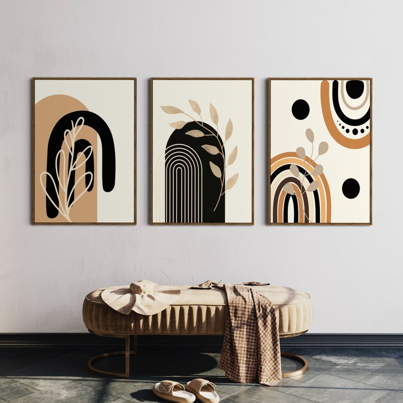 Boho Wall Art, Boho Art Prints Set of 3, Printable Wall Art, Boho ...