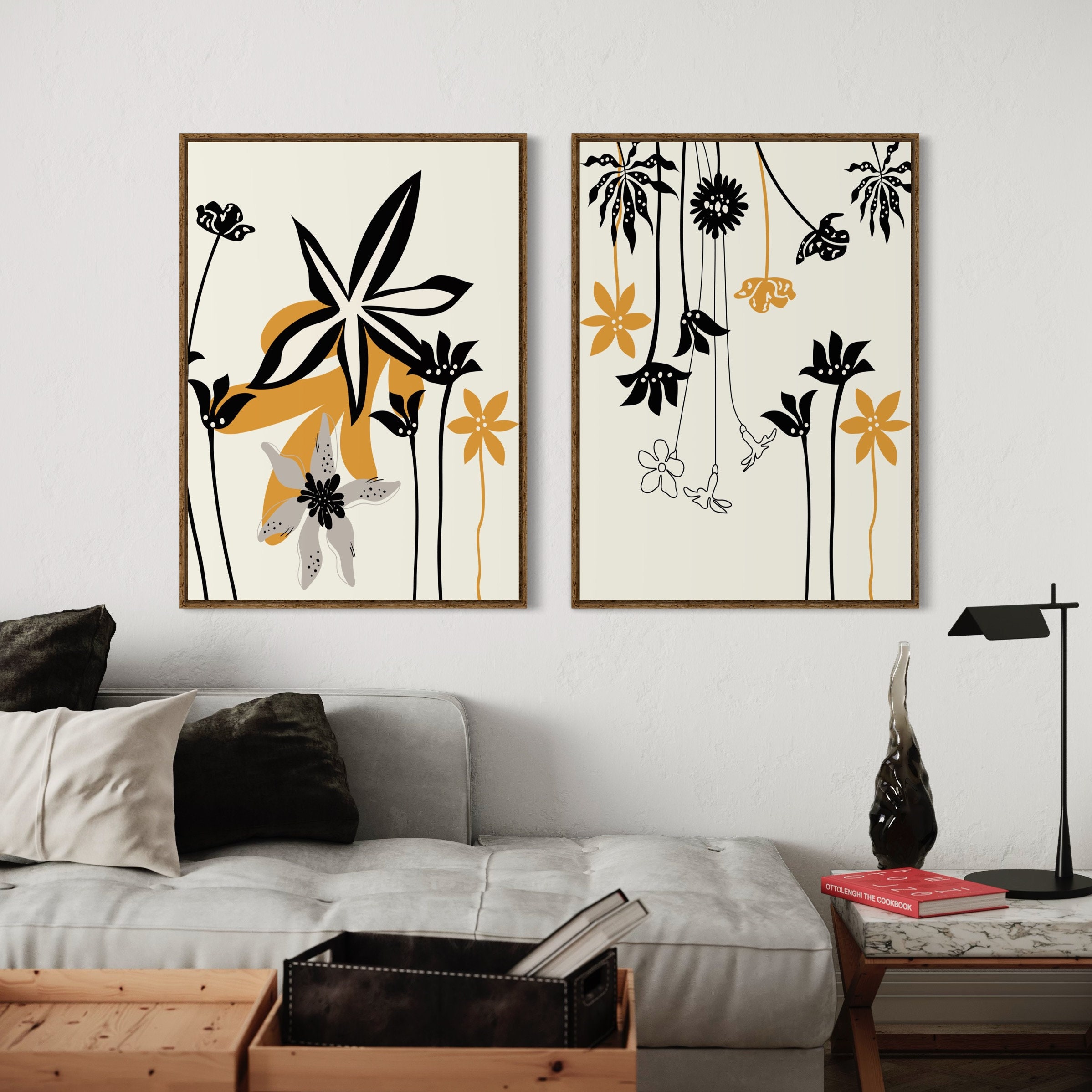 Modern Abstract Wall Art Prints, Modern Wall Decor, Set of 3 Prints ...