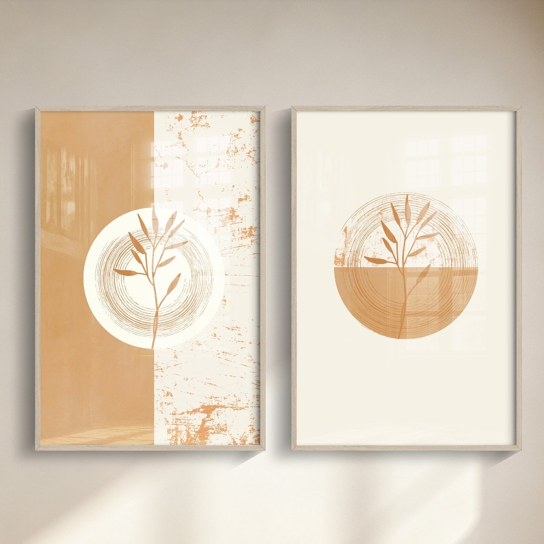 Boho Wall Art Posters, Mid Century Art Prints, Modern Wall Decor ...