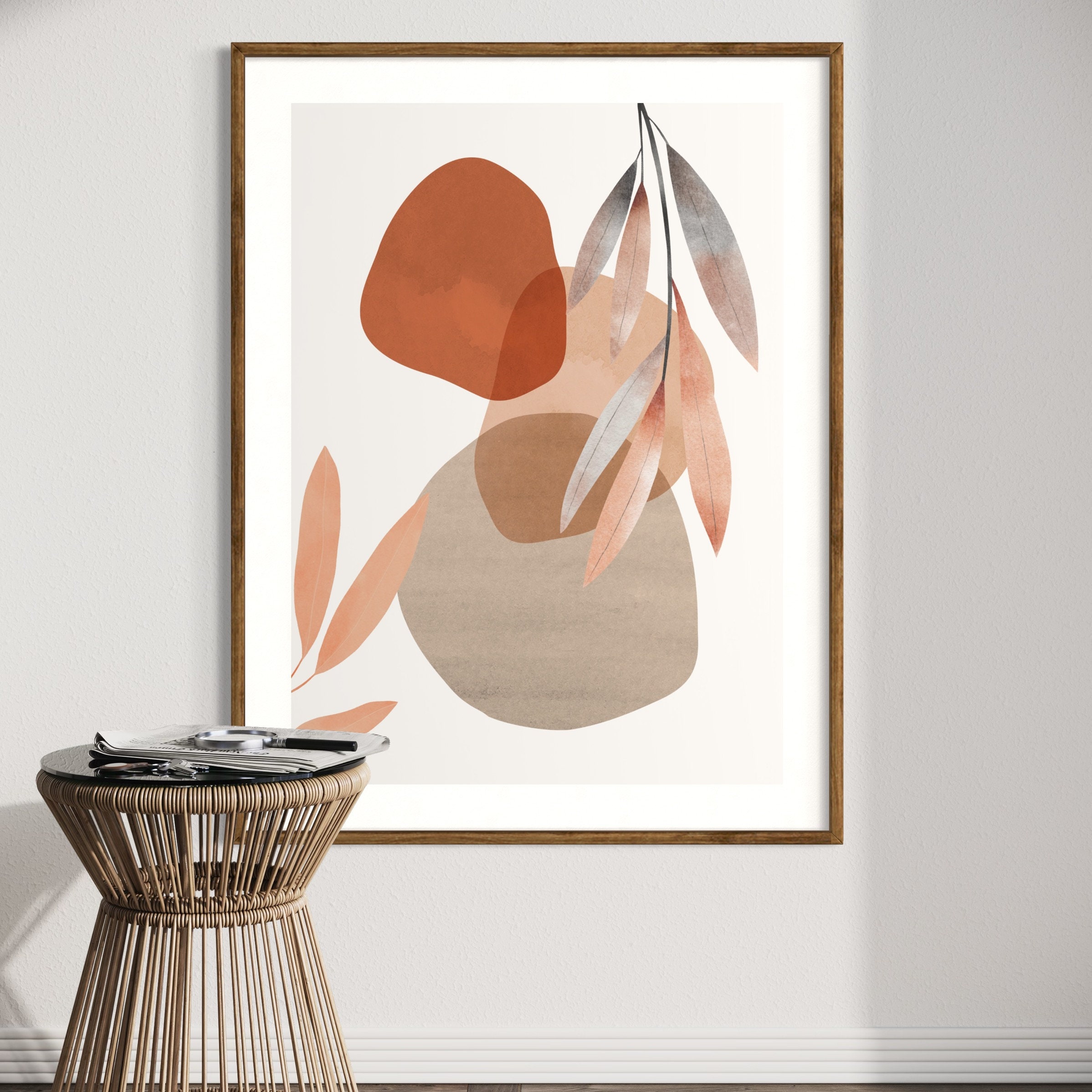 Boho Wall Art, Boho Art Print, Printable Wall Art, Boho Shapes Poster ...