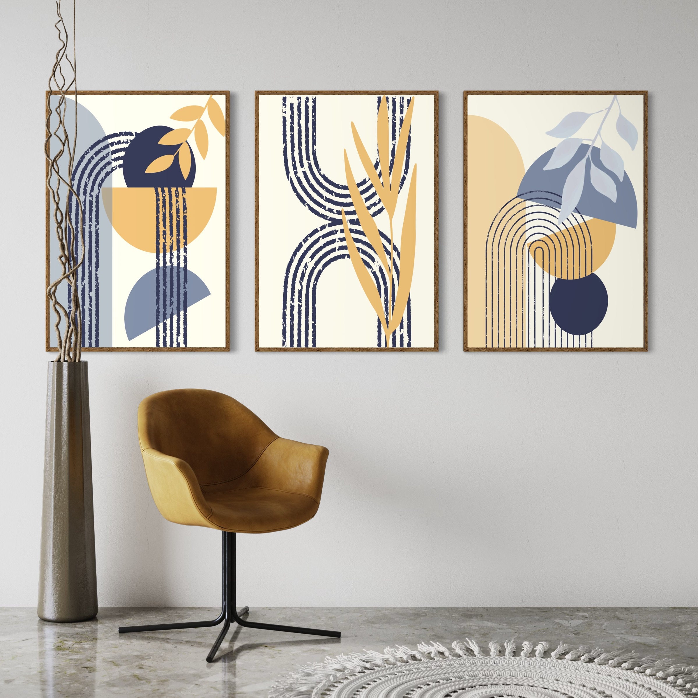 Boho Wall Art, Boho Art Prints Set of 3, Printable Wall Art, Boho ...