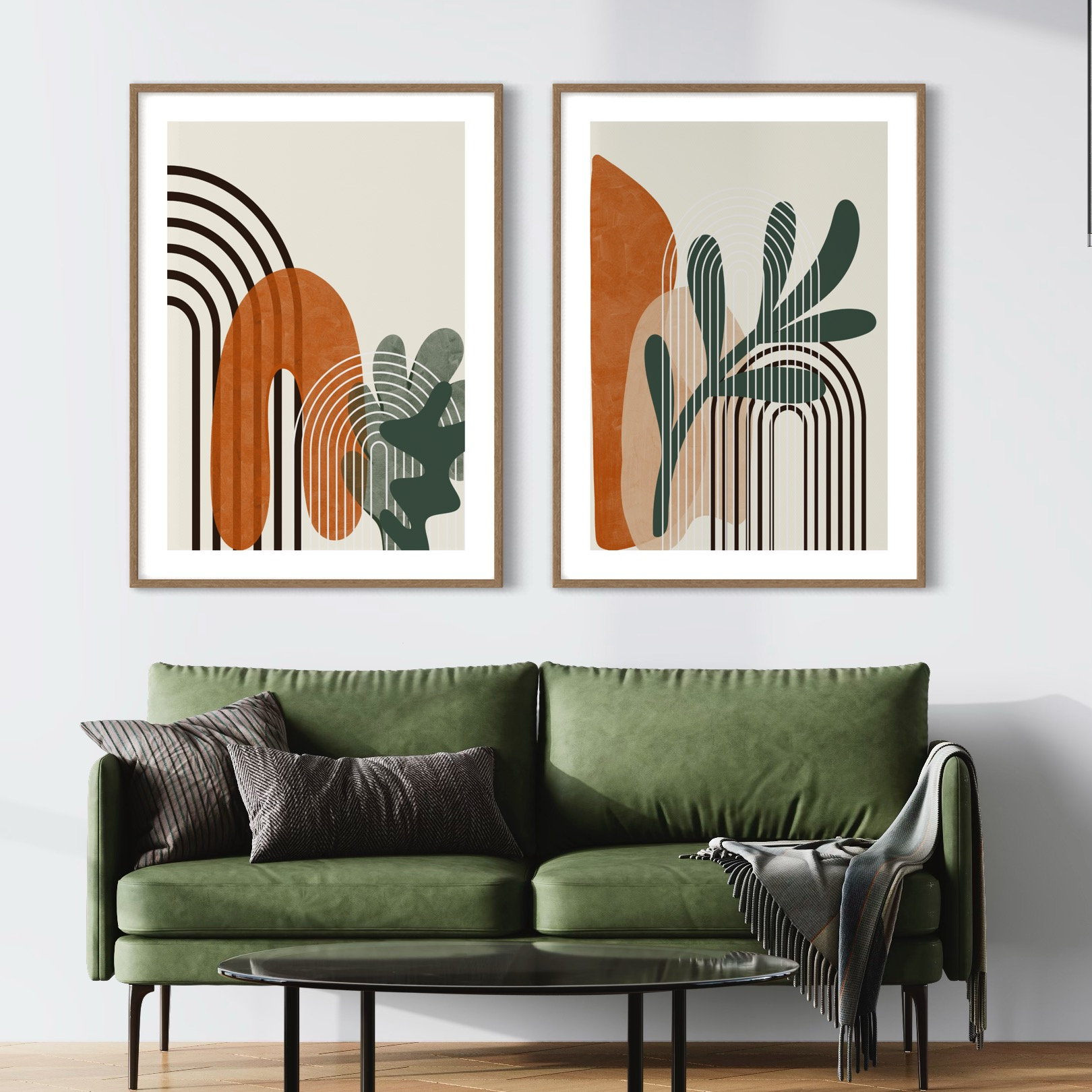 Boho Wall Art Set Boho Art Set of 2 Prints Printable Modern Art Boho ...